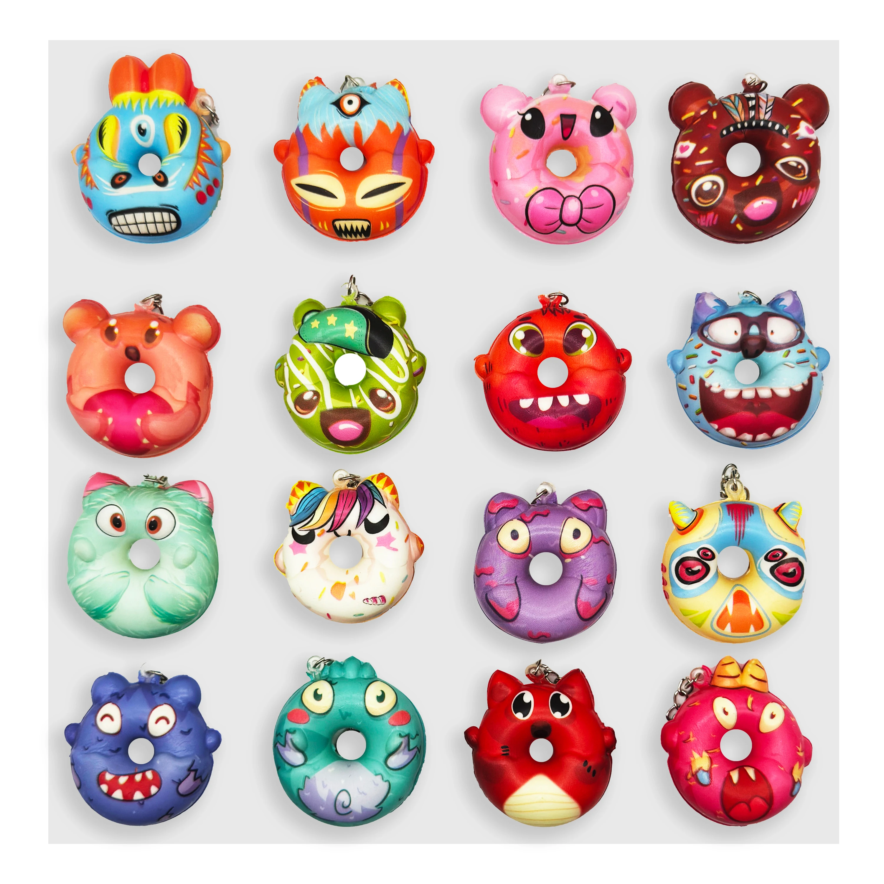 Wholesale Capsule Toys Cute Soft Mini Donuts Keychain Toys Little ...