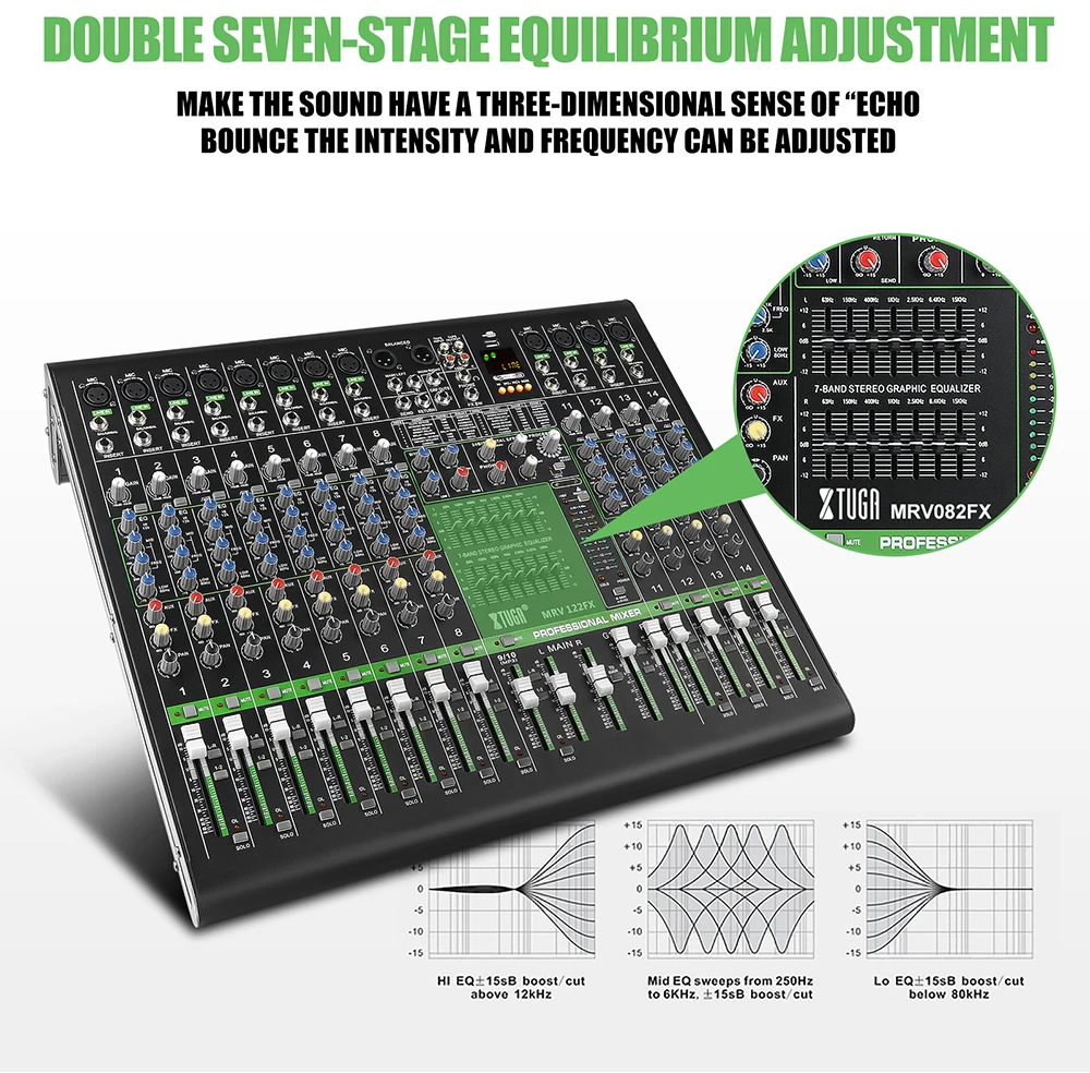 Xtuga 12 Channel Mixer - Professional Audio Mixing Solutions