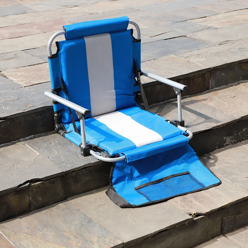 Outdoor Foldable Stadium Bleacher Seat With Backrest And Armrest - Buy ...