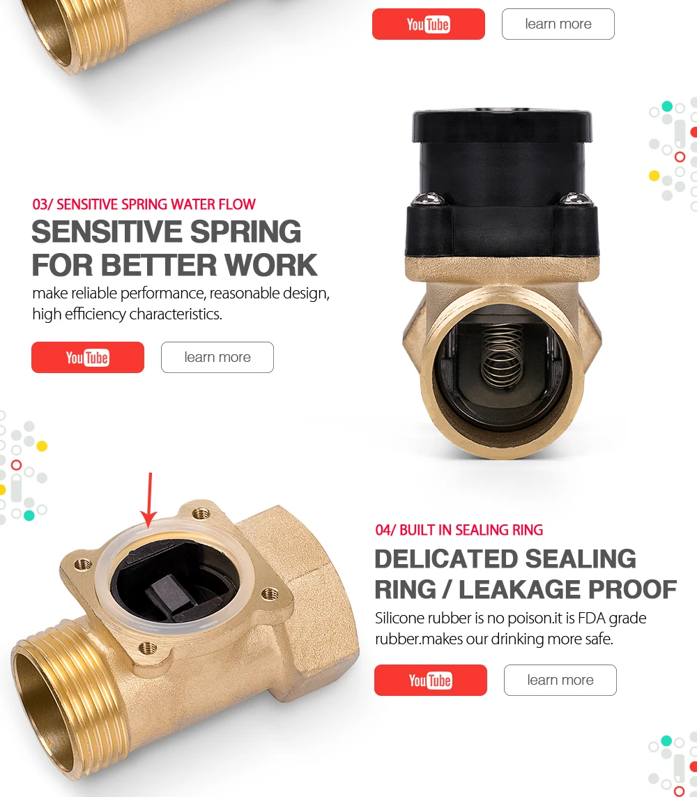 Ht800 One Inch Water Pump Flow Meters Brass Water Flow Sensor For Water ...