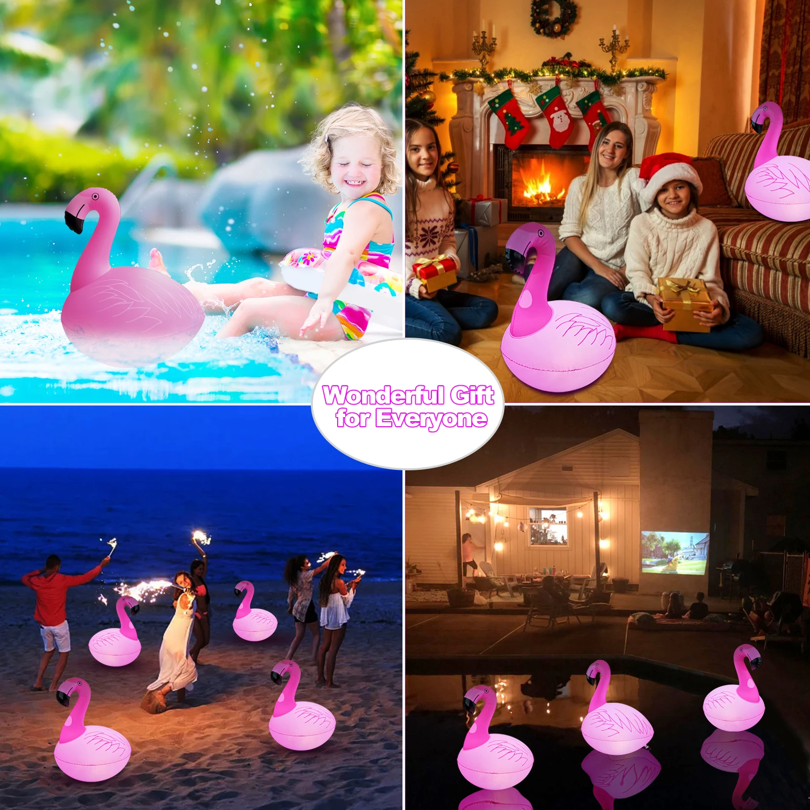 Floating Flamingo Pool Lights Glow In The Dark Solar Pool Lights ...