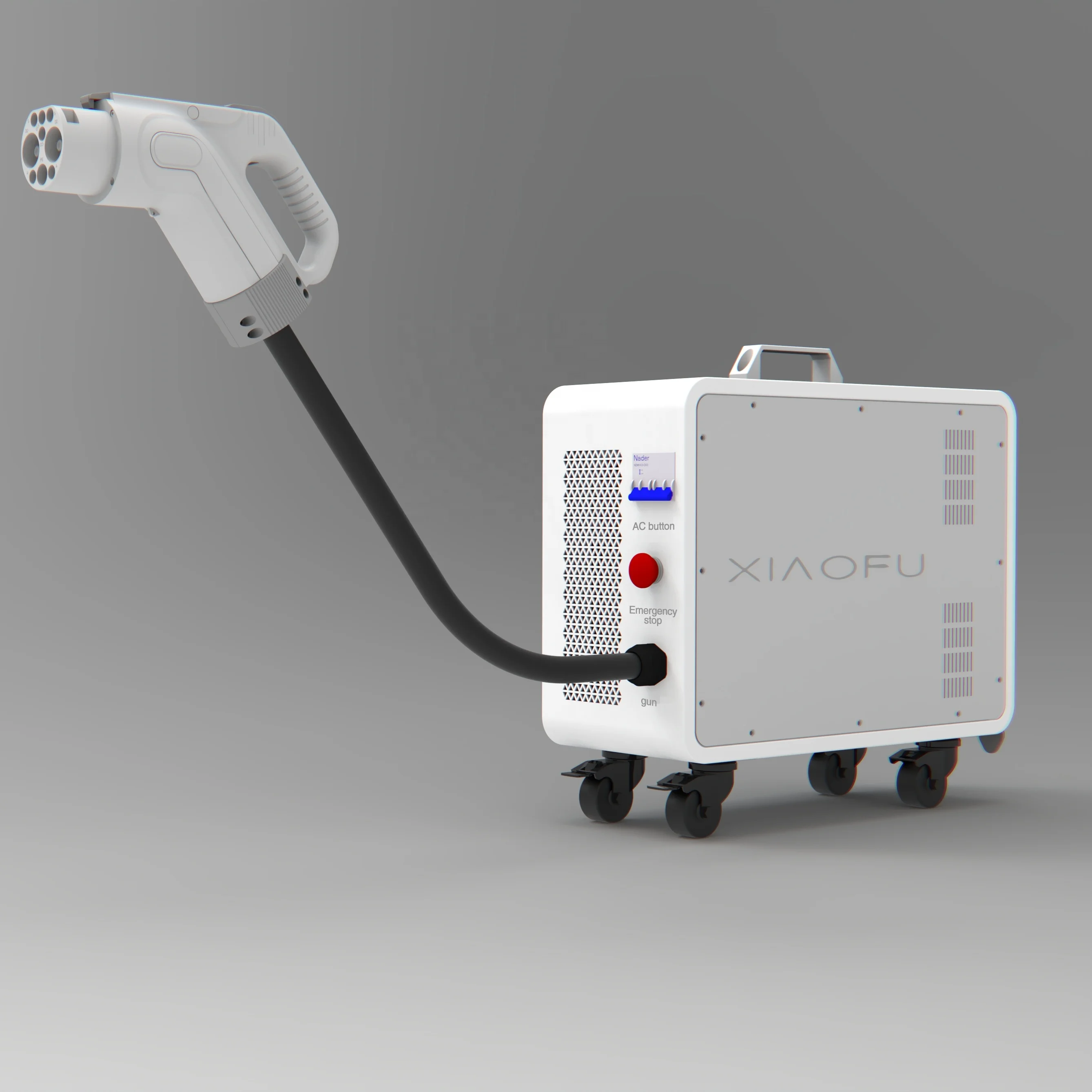 Xiaofu 20kw Portable Electric Car Charger Pile Eu Gb/t Gun Ccs1 Ccs2 Ev ...