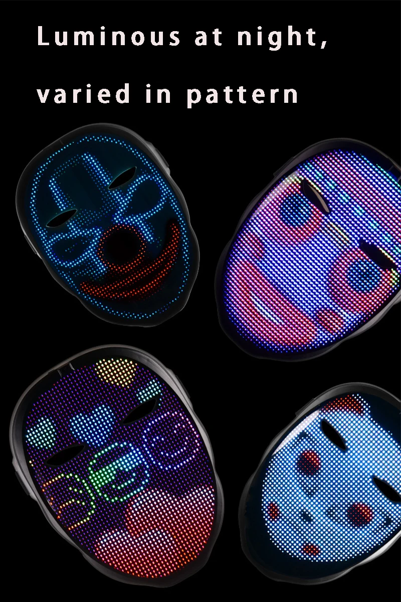 Halloween LED Face-Changing Masks - Smart & Fun Party Gear