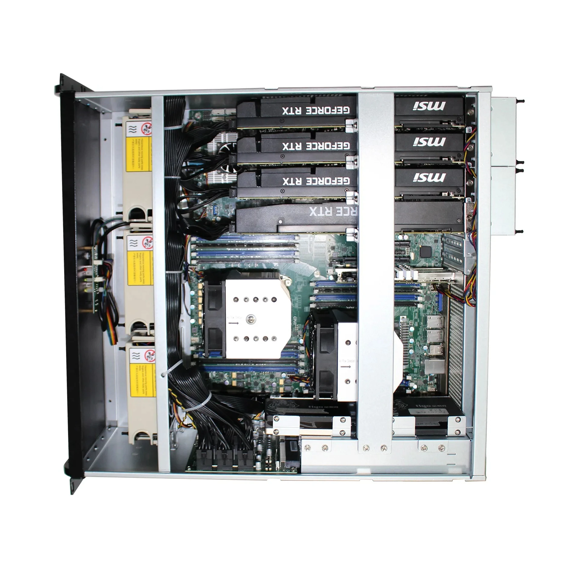 4 Gpu Case Pc Case Edge Computing AI Server Case Empty Server Enclosure ...
