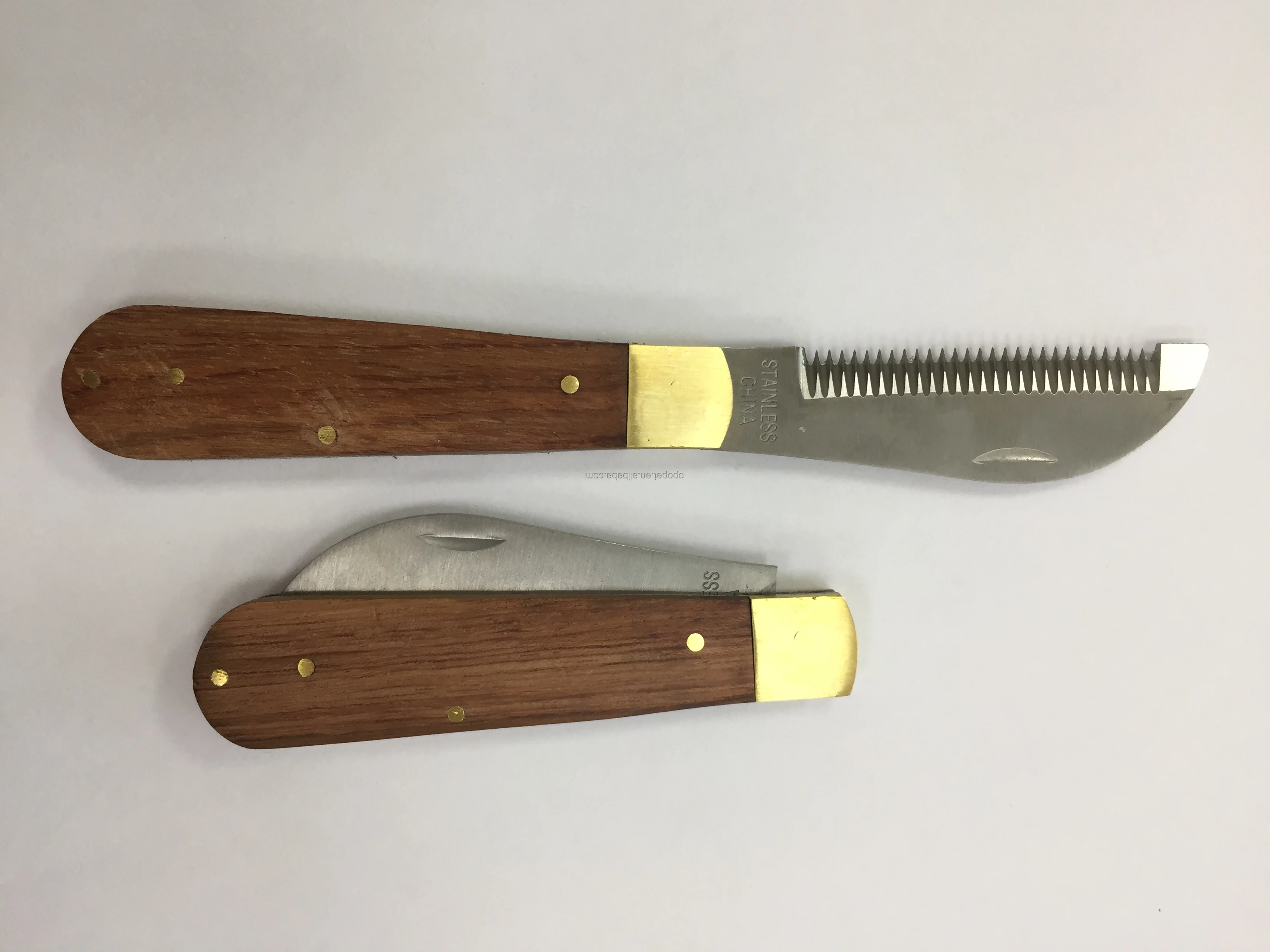 Horshi Soild Wooden Handle Mane Folding Thinning Blade Horse Grooming ...