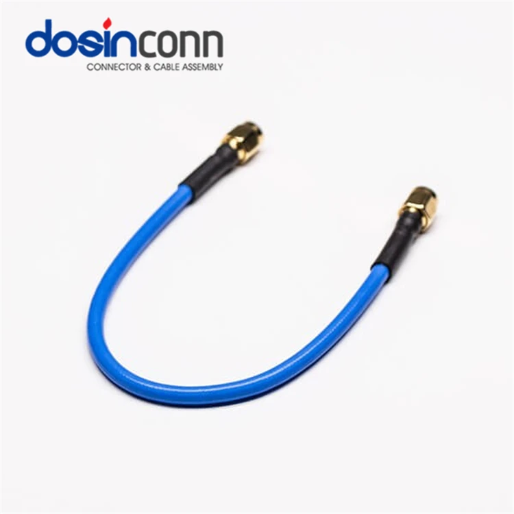 Straight Sma Male To Male Cable Connector Crimp Rf Coaxial Extension Cable Assembly For Rg178 ...