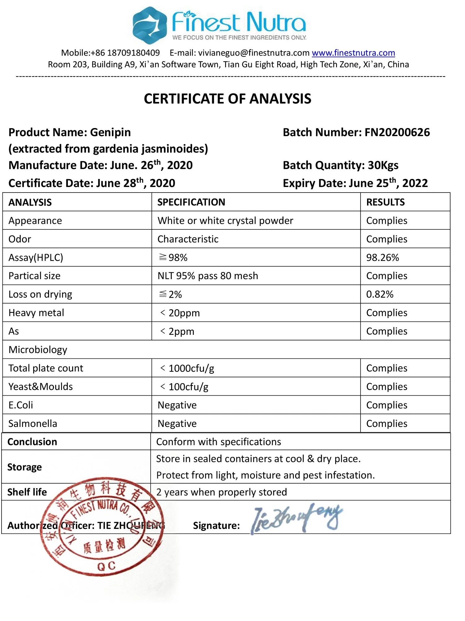 Hot Sale Genipin 98% for Tattoo Liquid Making - FINEST