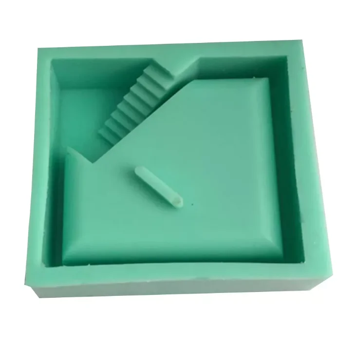 2020 Hot Silicone Mold Concrete Square With Stairs Flower Desktop Moss ...