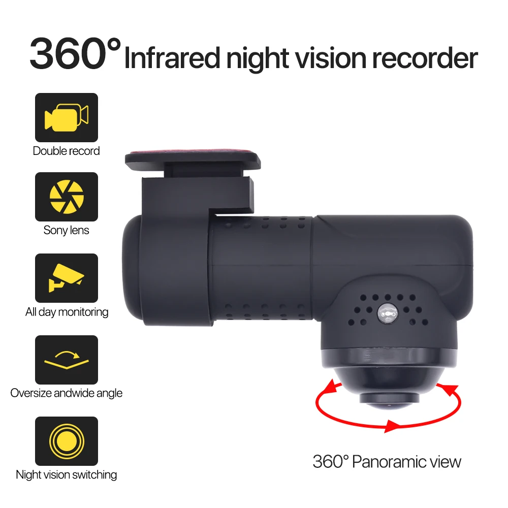 Szdalos 360 Degree Fisheye View Infrared Night Vision Video Recorder ...