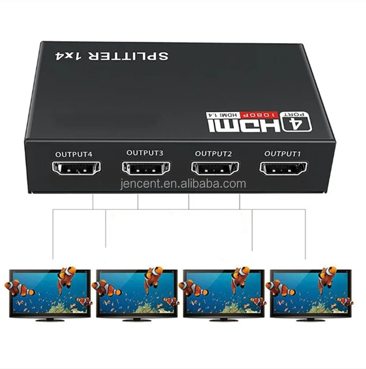 4K HDMI Input Splitter & 1 to 4 Output HDTV Adapter
