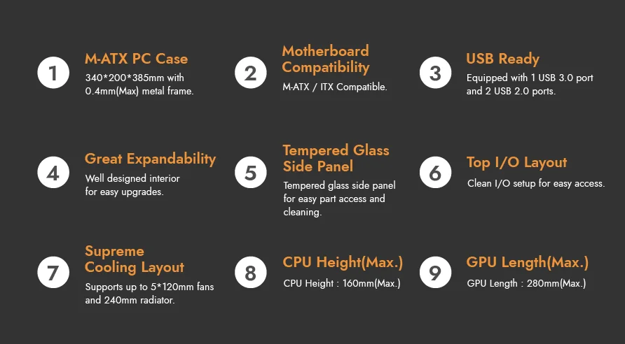 Matrexx Barebones Pc Case Z2 Blade-x Open Frame Gaming Pc Desktop ...