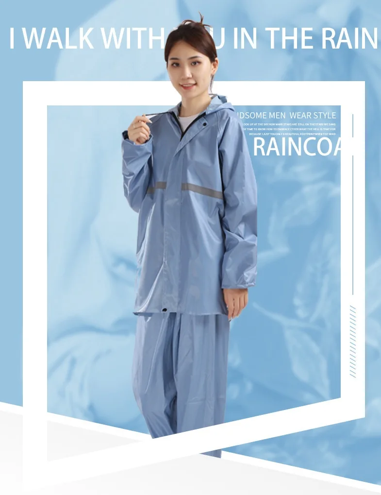 Rain Coat Suit With Pants Raincoat Waterproof Rainwear Rainsuits Custom ...