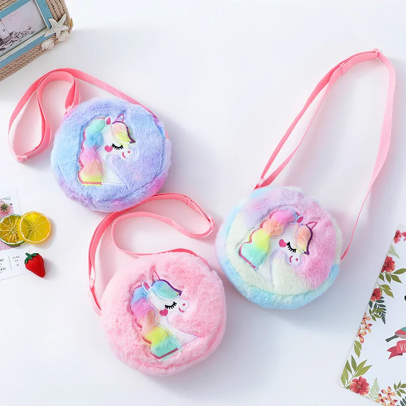 Children Cute Cartoon Little Girls Kids Toddler Cute Plush Handbags ...