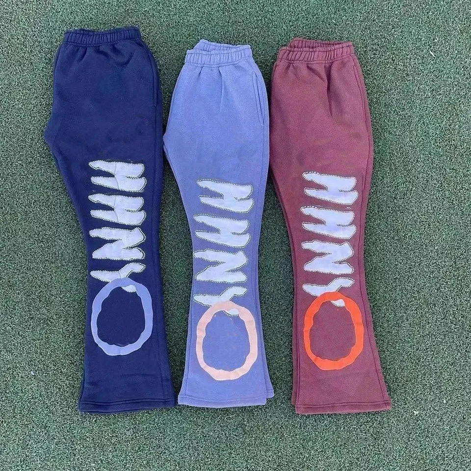 Custom Rhinestone 3d Puff Print Sweatsuits Fleece Tracksuit Oversized ...