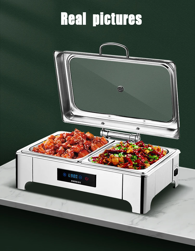 Modern Stainless Steel Chafing Dish Set With Electric Or Fuel Heater ...