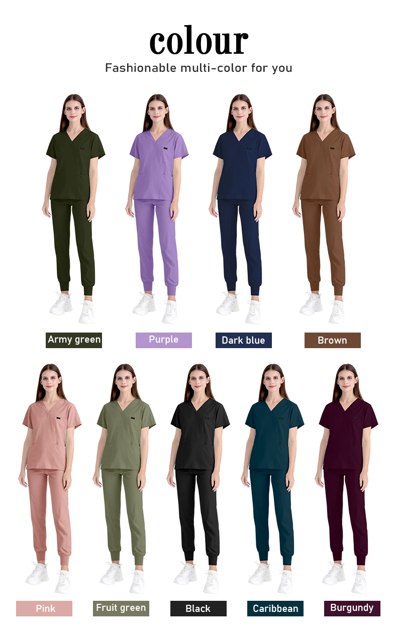 Jinteng 2024 Clinic Uniform V-Neck Nursing Scrub Sets Wholesale