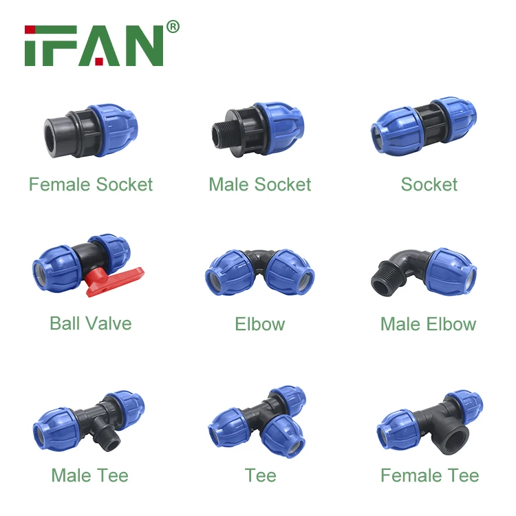 Ifan Hdpe Pipe Fitting Injection Drip Irrigation Water Fitting Plastic Coupling Pe Tube ...