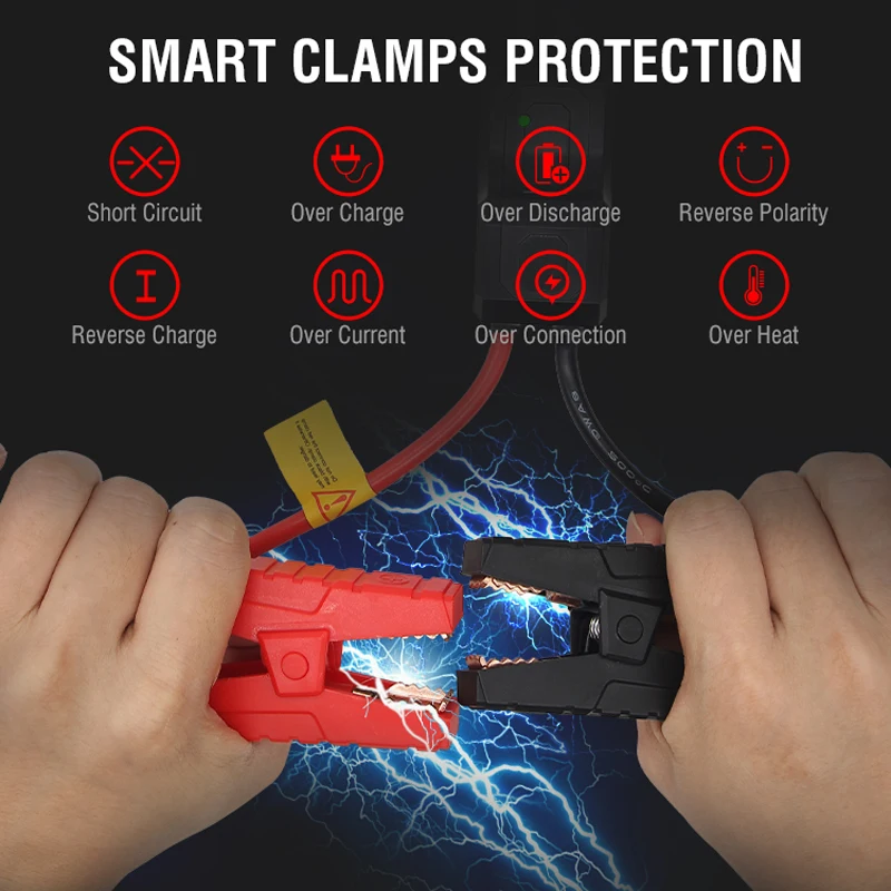 22000mAh Jump Starter Box Car 2 en 1 Mini Arrancador Con Cables Super ...