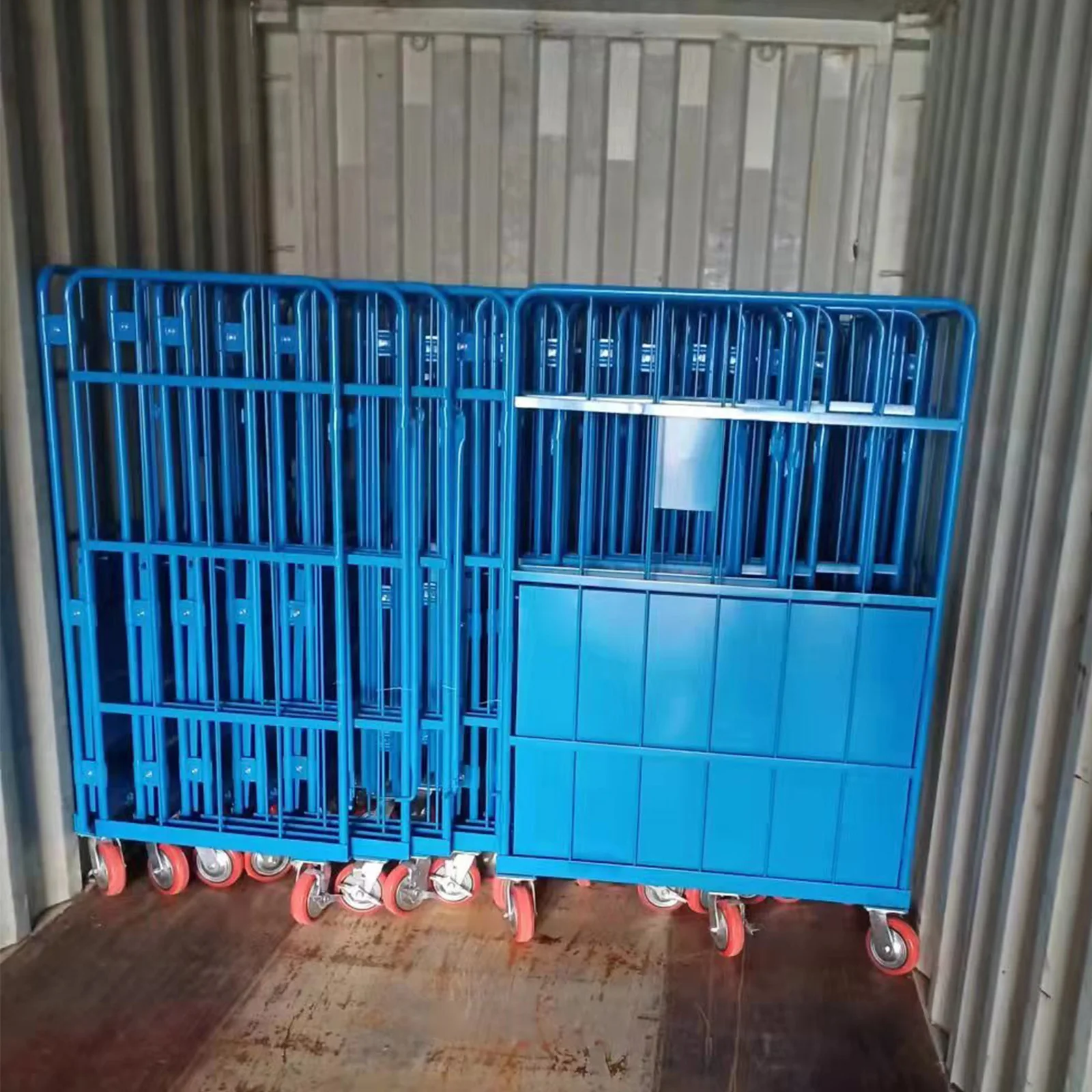 Heavy Duty Warehouse Roll Cage Trolley with 6" Castor