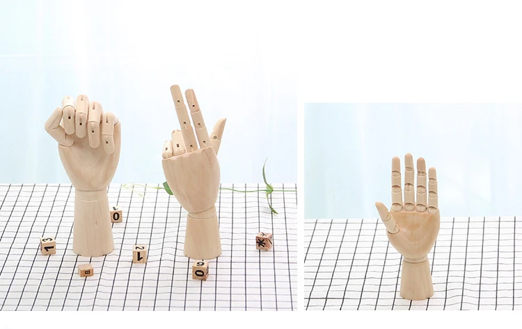 Flexible Finger Puppets Mannequin Hand Model Wooden Manikin Hand ...