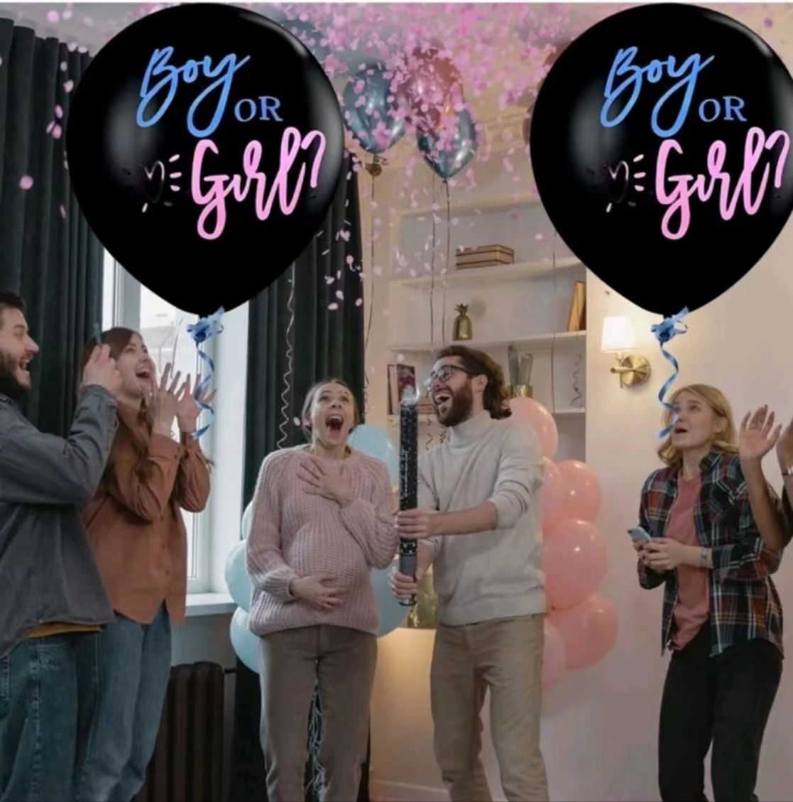 36inch Gender Reveal Ballon Gender Reveal Latex Balloons Girl Or Boy ...