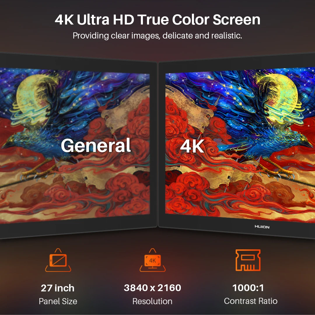 Huion 27 Inch Professional Digital Drawing Graphic Tablet With Screen ...