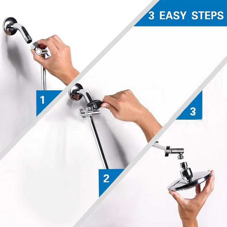 Adjustable Shower Arm Extension By Water Point Brass Shower Head ...