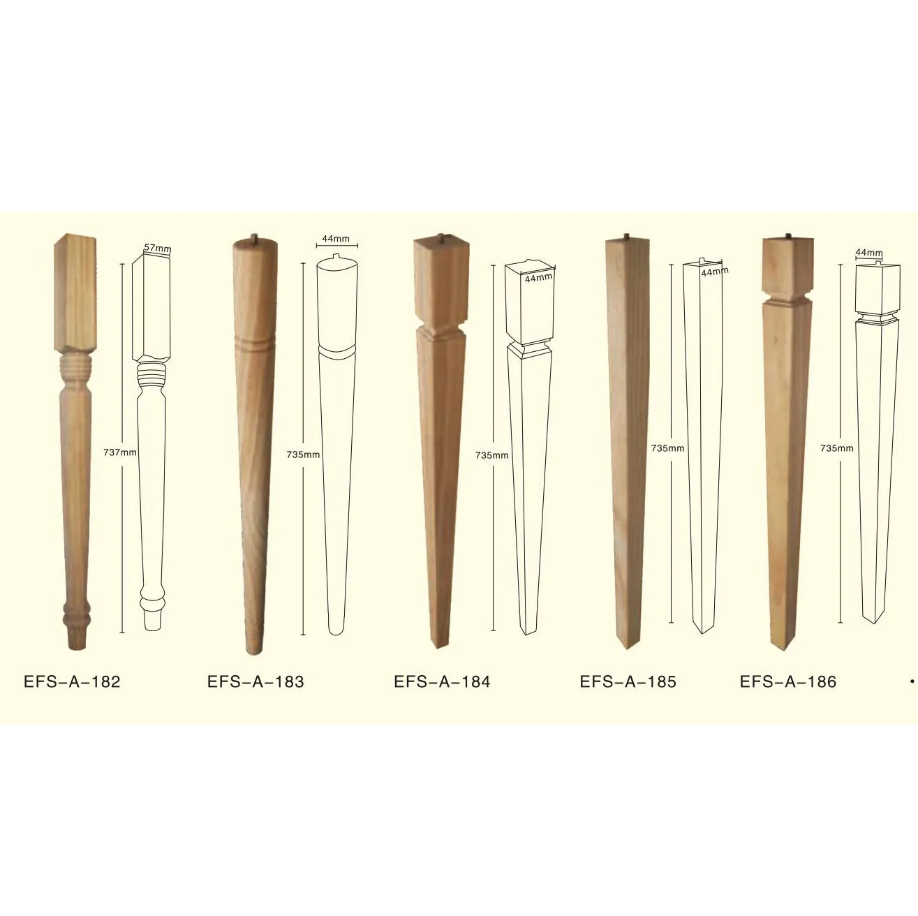 Natural Wood Stair Railing Pillar Handrail Post Carved