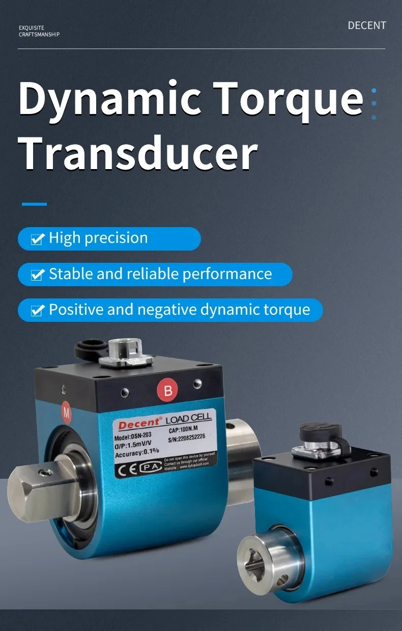 Compact Strain Gauge Dynamic Torque Sensor Load Cell For Precision ...