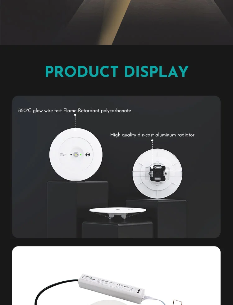 Rechargeable LED Spitfire Emergency Spot Light Non-Maintained Recessed ...