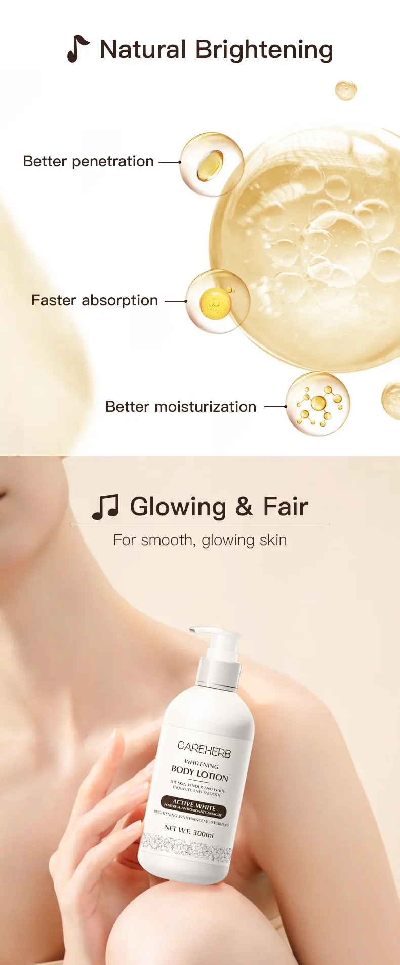 Whitening Body Lotion for Women - Lightening & Moisturizer