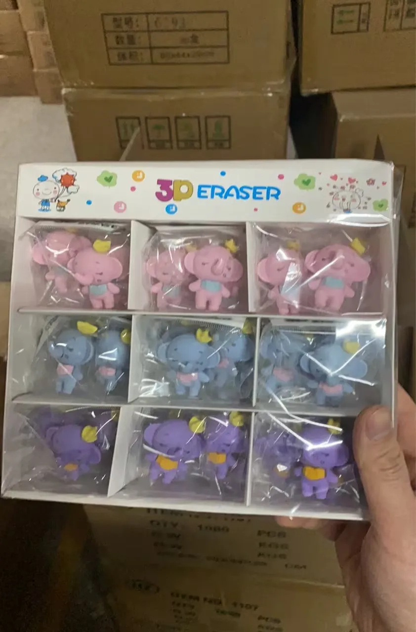 Wholesale Cute Cartoon Eraser - Rubber Elephant Erasers