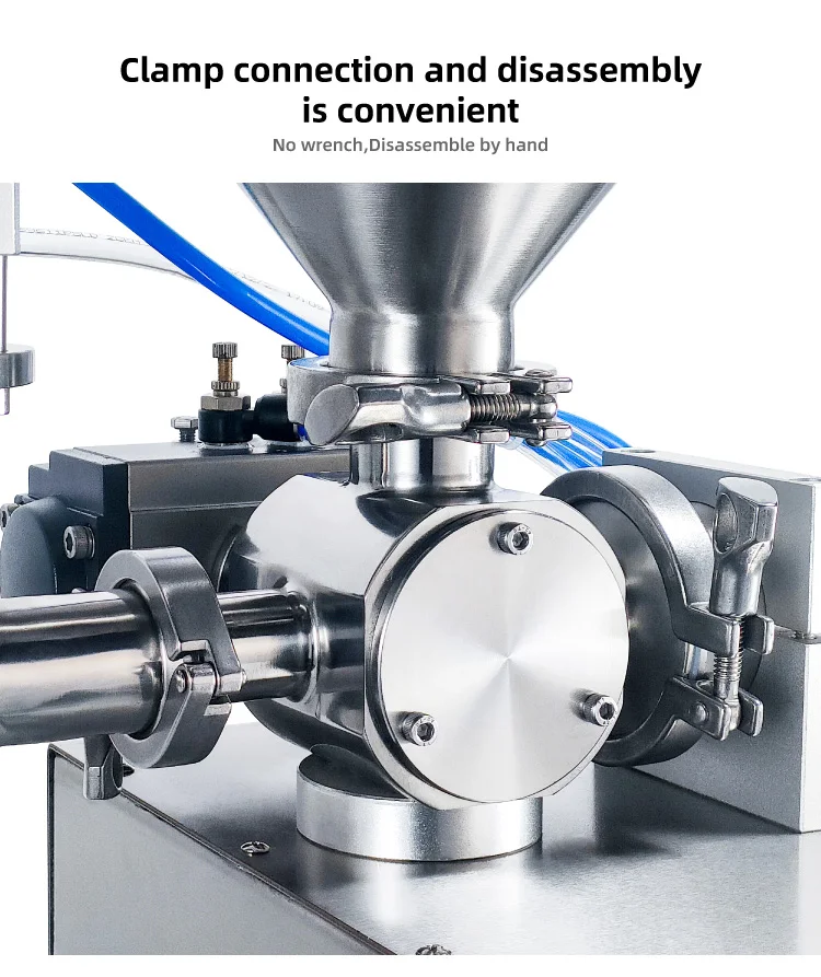 Horizontal Piston Filler Semi-automatic Machine Tomato Sauce Chilli Jam ...