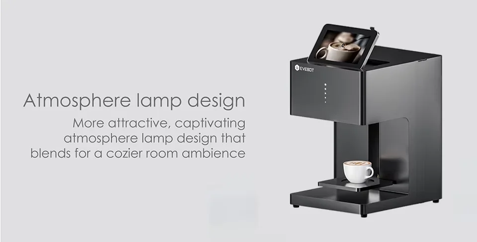 EVEBOT Portable Digital Handheld Printer Coffee Printer Cake Food ...