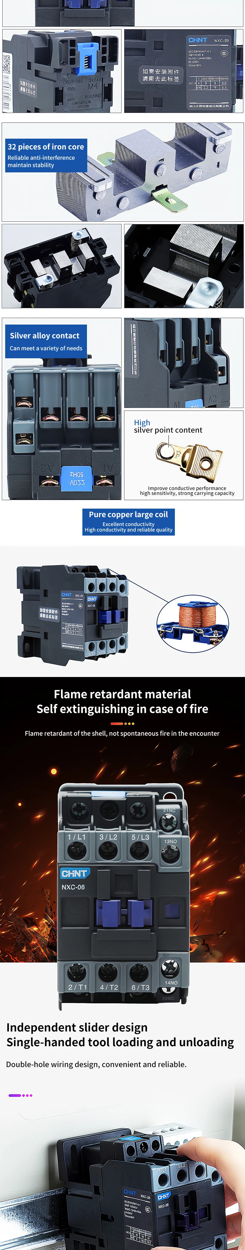 CHINT Contactor 6511 - 65A 380V Magnetic Electric Contactor