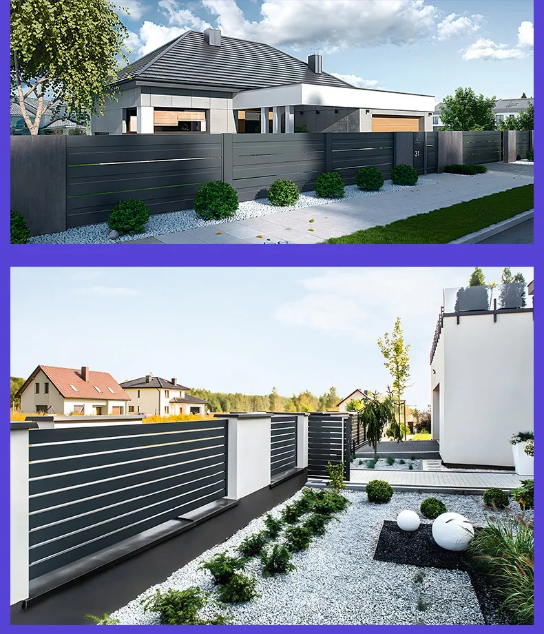 Zinc Steel Frame Metal Fence Panel Made in China for Villa Garden ...