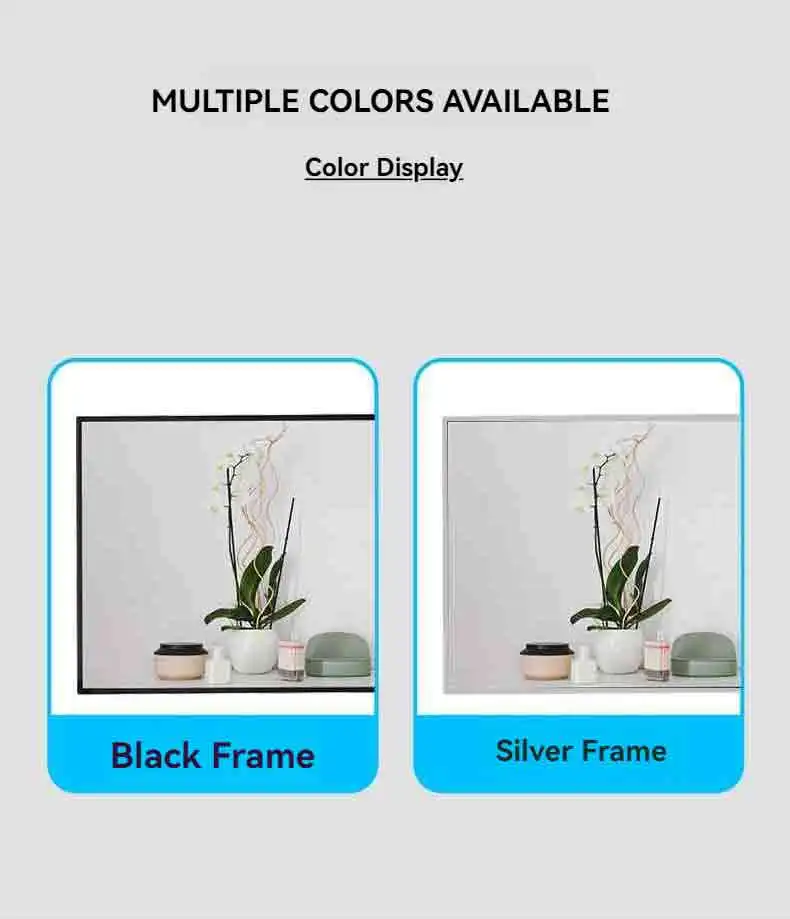Wall mounted custom size aluminium slim frame snap led drawing animated ...