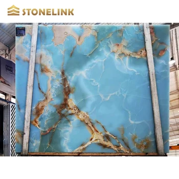 Natural Stone Blue Onyx Marble Blocks All Natural Stone Slabs Polished ...