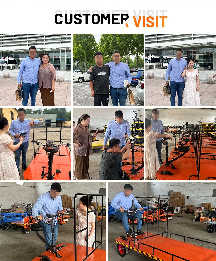 Heavy Loading Transport Cart with 4 Wheels - Electric Carry Wagon for ...