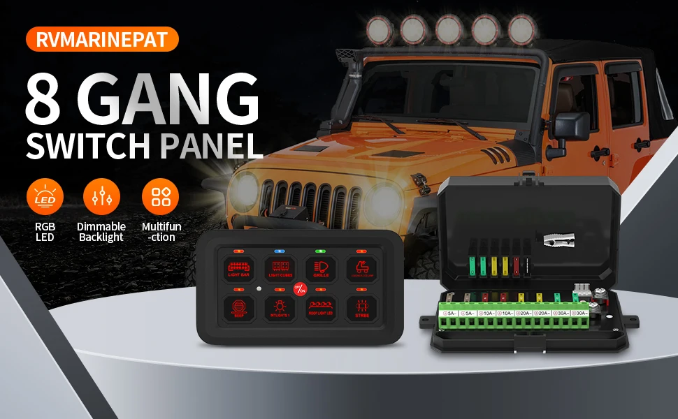 8 Gang Electronic Relay System - Universal LED Switch Control