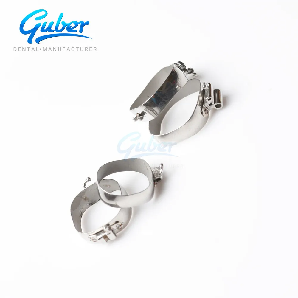 Orthodontic Premolar Bicuspid Bands Welded with Brackets