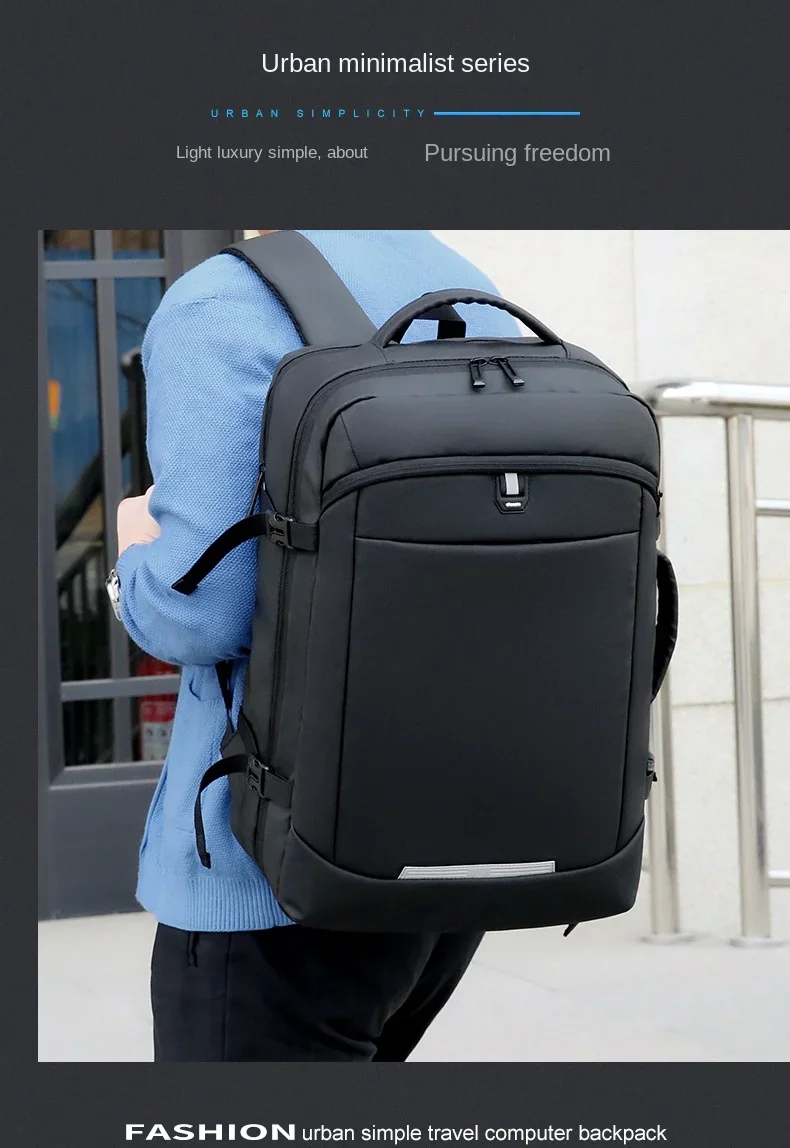 Men College Bags Laptop Backpack Bag Genuine Leather Nylon Laptop ...