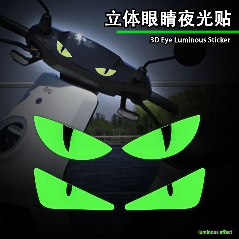 Motorcycle Sticker Headlights Decal - Night Luminous Evil Eyes