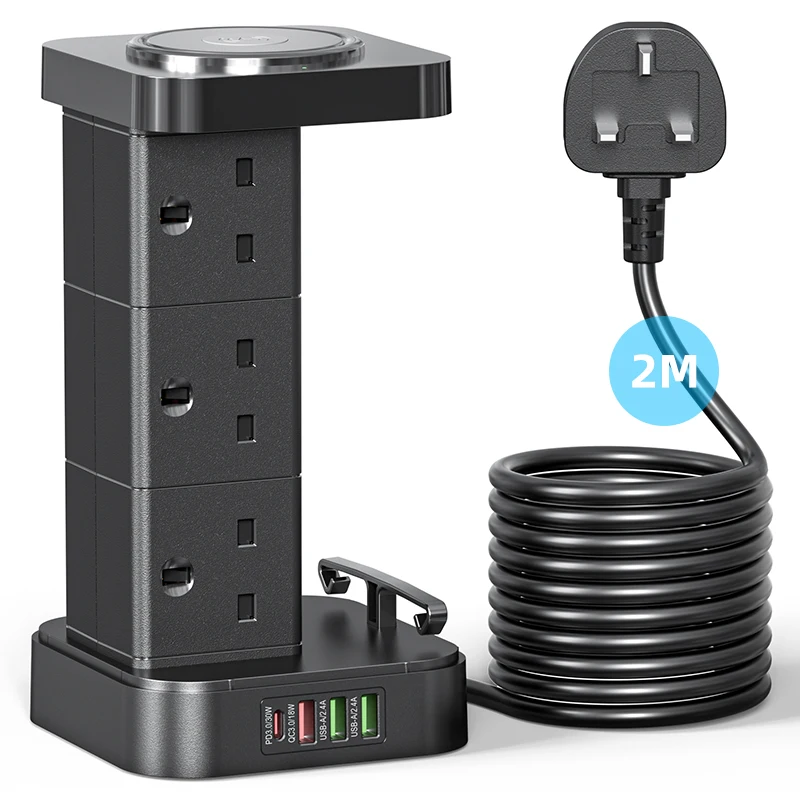 LDNIO SKW6457 UKCA Vertical Power Plug Tower Shape Extension Socket UK ...