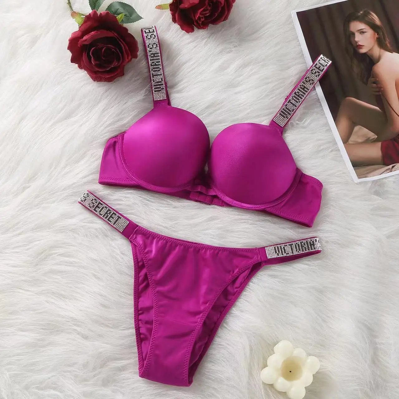 Sexy victoria secreted bra and panties set sexy Underwear women Ladies secreted Panties suit ...