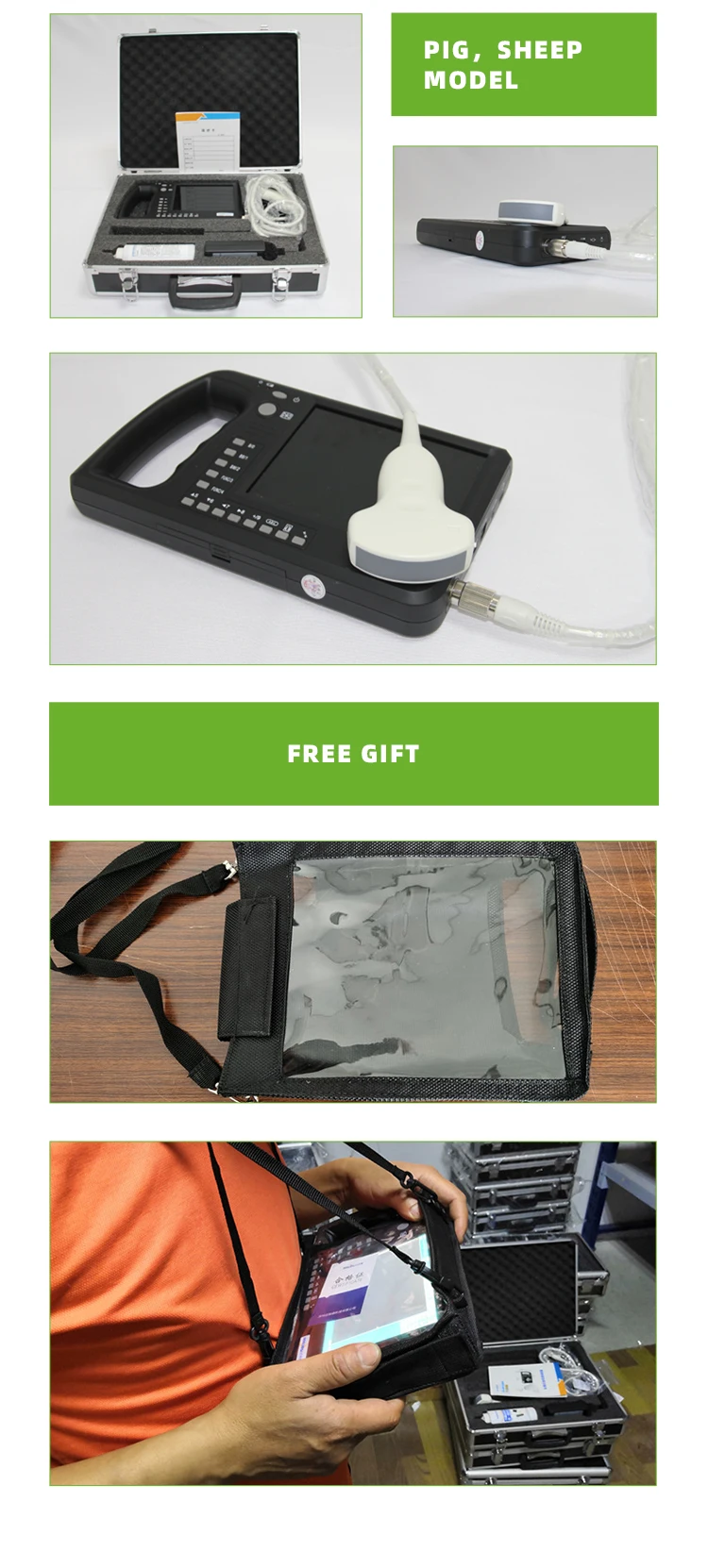 Veterinary Sonar Scanner Horse Ultrasound Pregnancy Tester 7 Inch LCD ...