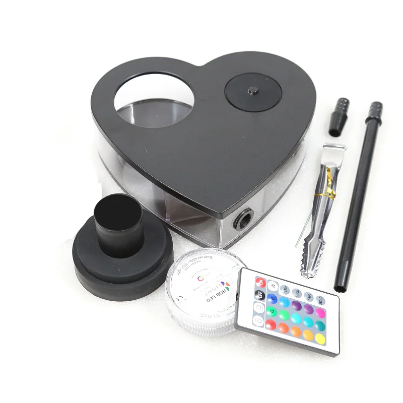 Heart Shaped Hookah - LED Light Acrylic Portable Laser