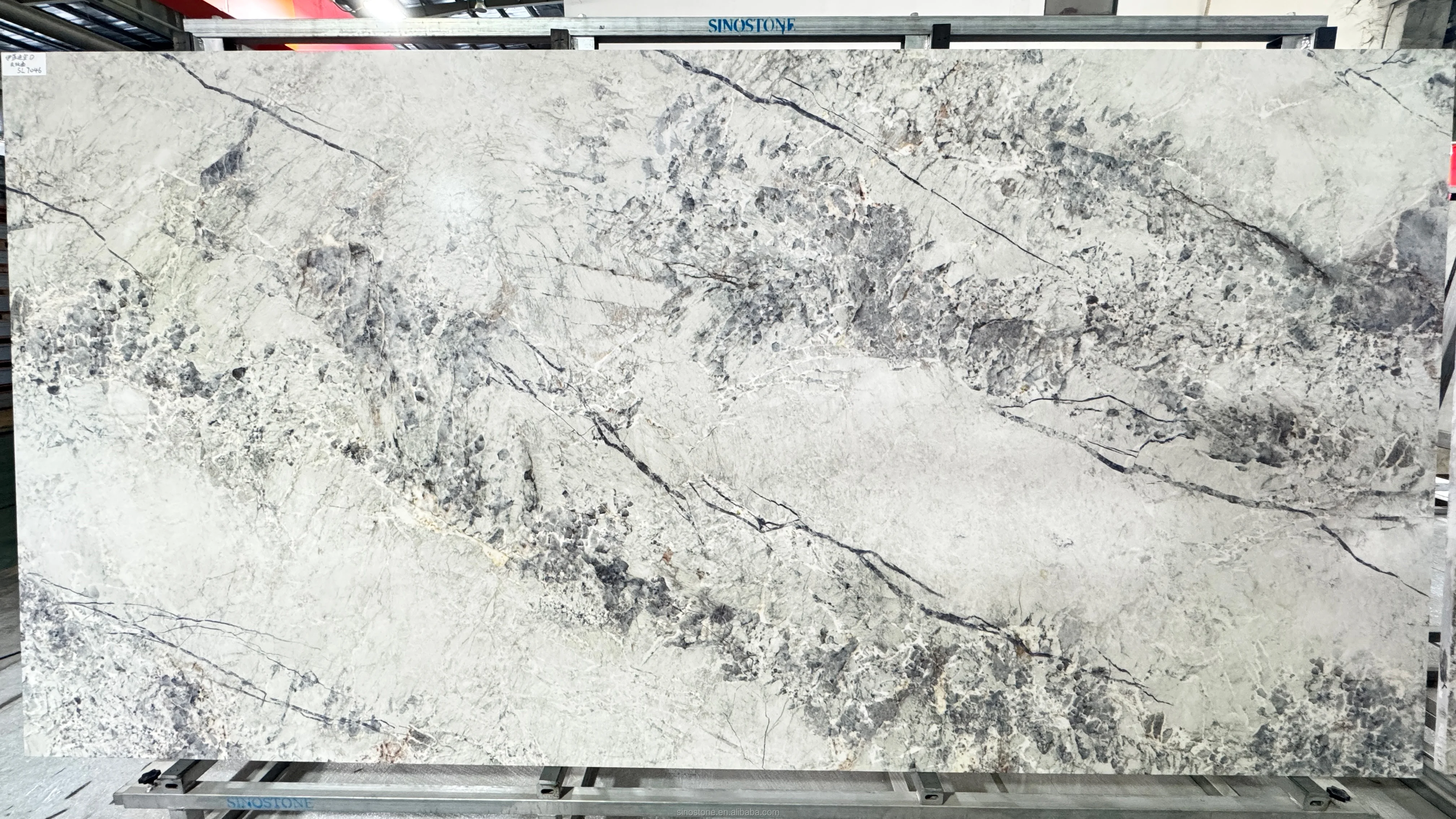 2025 Mix Color 3D Ink Printed Luxury Quartz Stone Big Slab Artificial ...