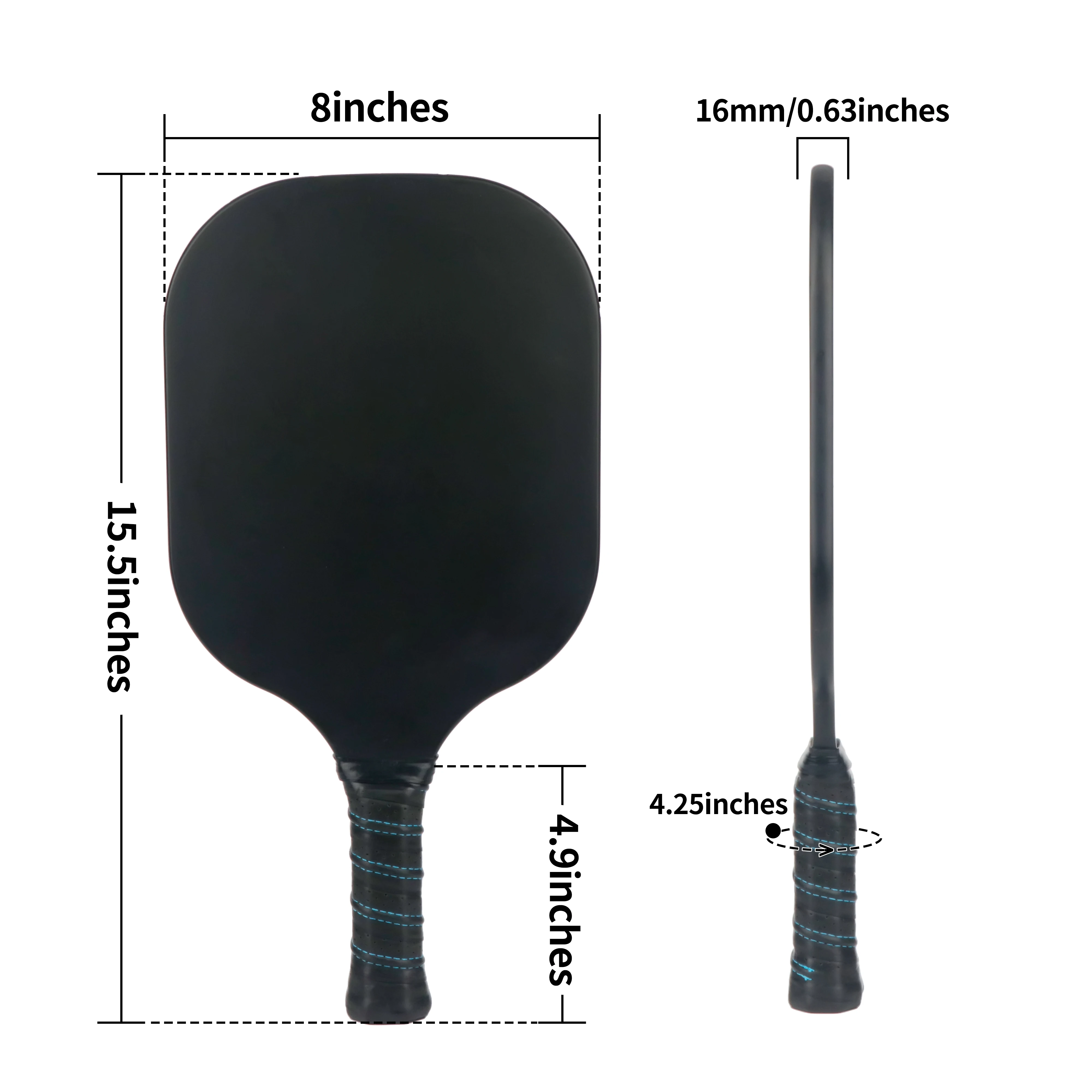 Thermoformed T700 Edgeless Custom Carbon Pickle Ball Paddle High End ...