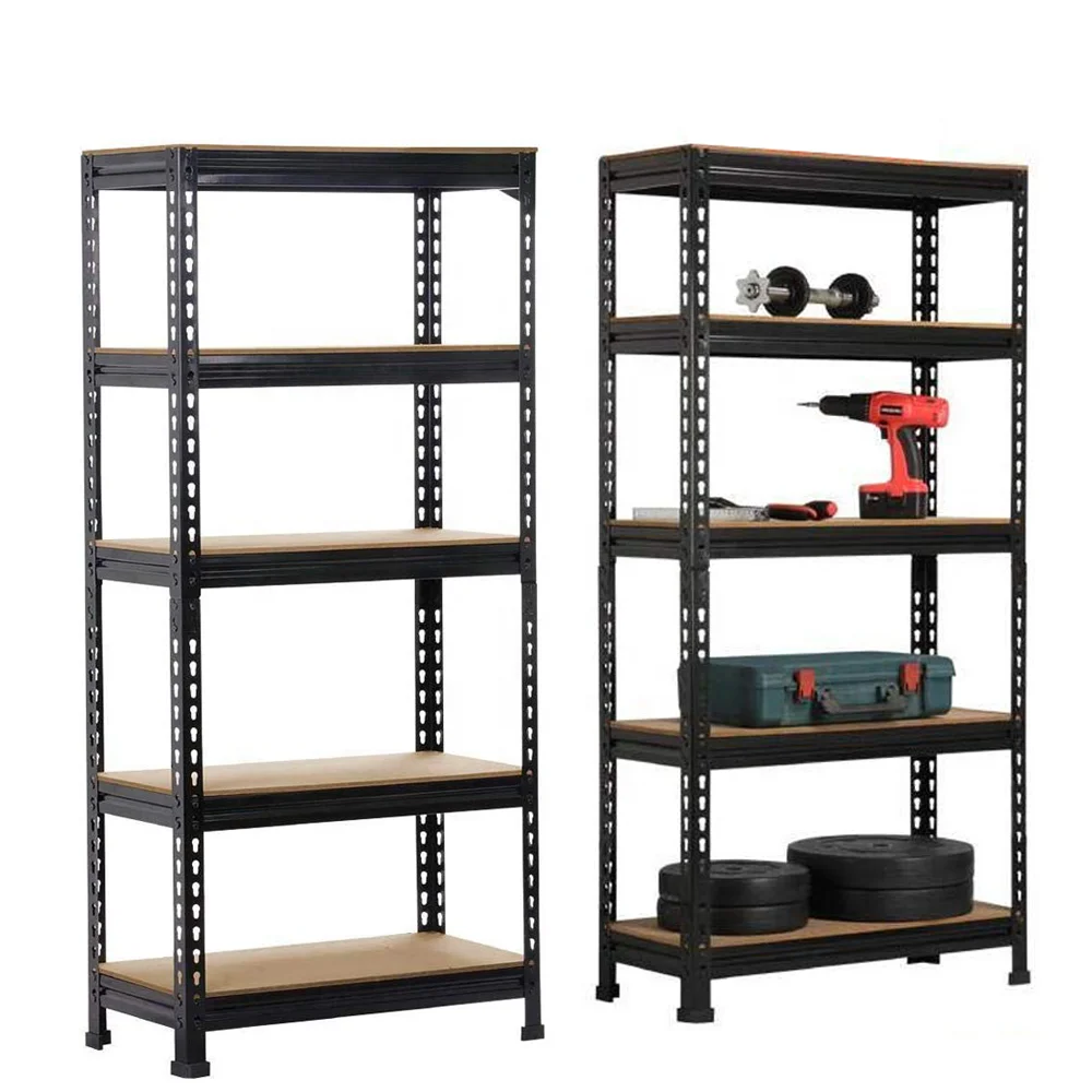Heavy-duty 5-tier Steel Shelving Unit Boltless Warehouse And Garage ...